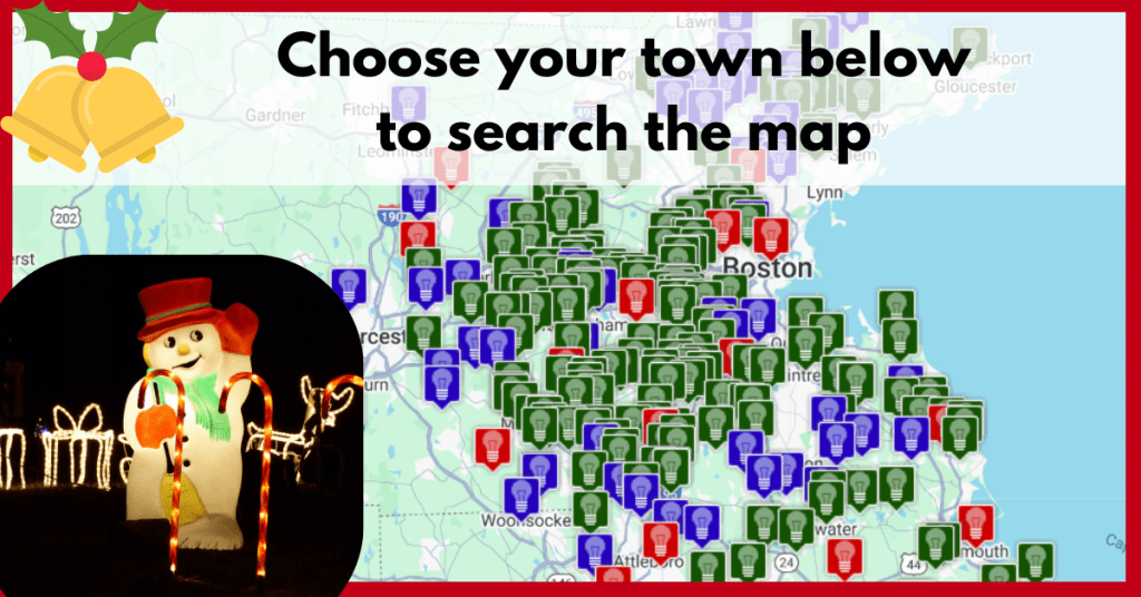 Map of Christmas Lights in Greater Boston | Community Kangaroo